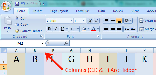 hidden-columns-in-microsoft-excel ⋆ PlainTips.com ALT