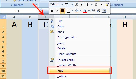 How To Hide Columns In Excel Microsoft Excel Tips